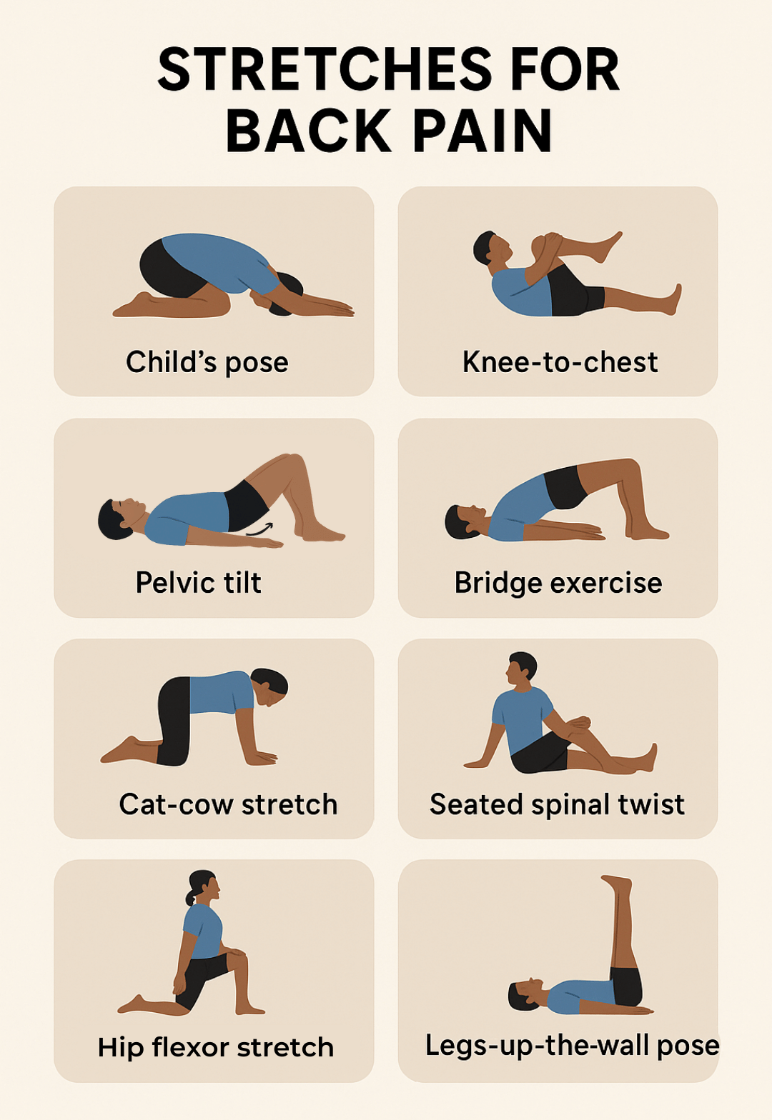 8 stretches in 15mins to relieve back pain | Sealy Singapore